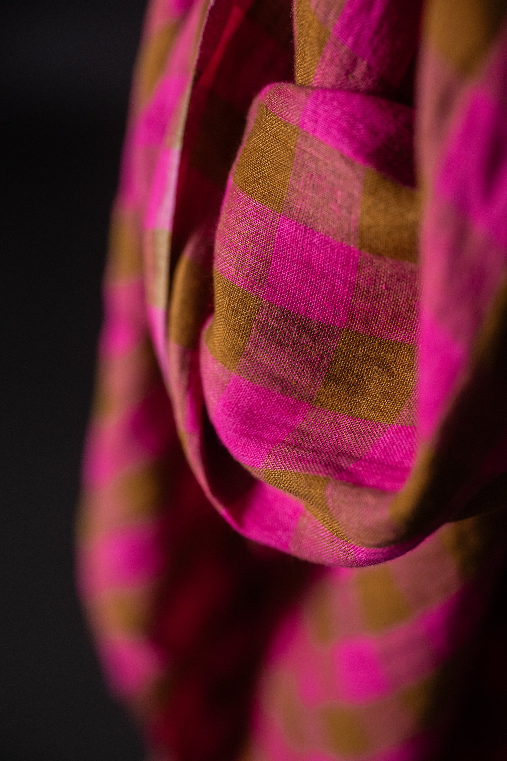 Rhubarb Toffee European Laundered Linen Gingham - Merchant & Mills