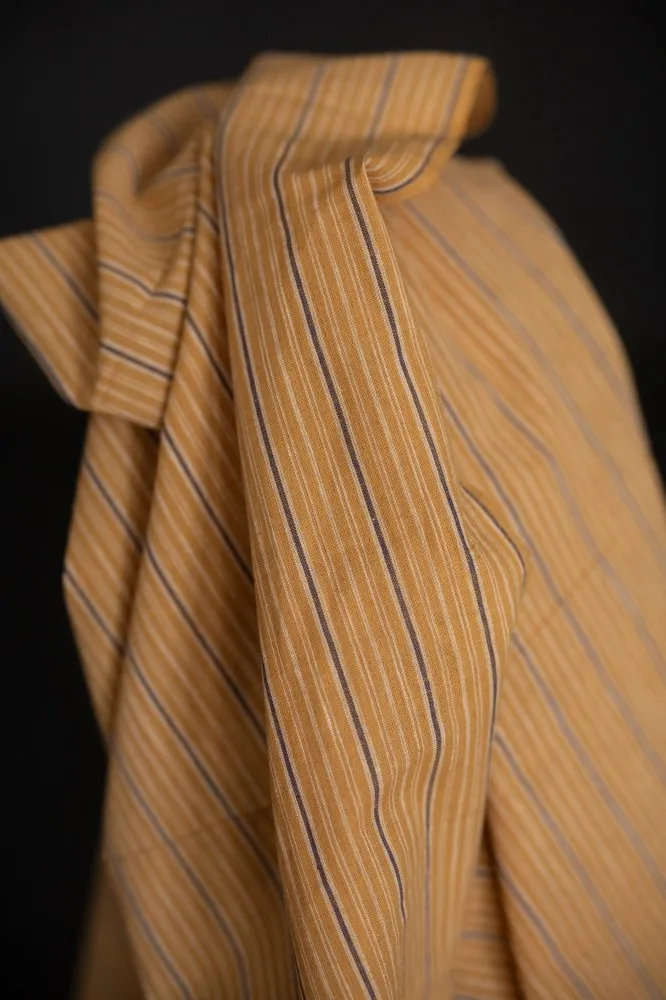 Peach Melba Handwoven Cotton Stripe