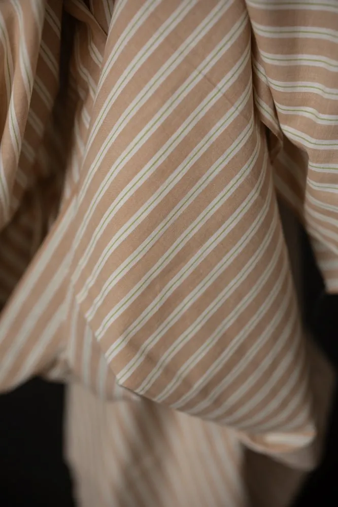 Peach Melba Handwoven Cotton Stripe